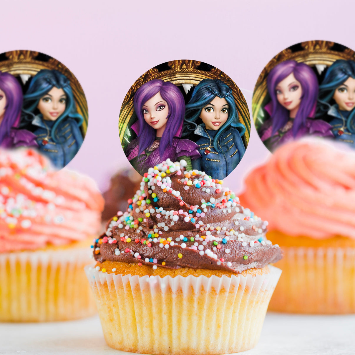 Descendants Mal and Evie - Edible Cake Topper, Custom Edible Topper ...